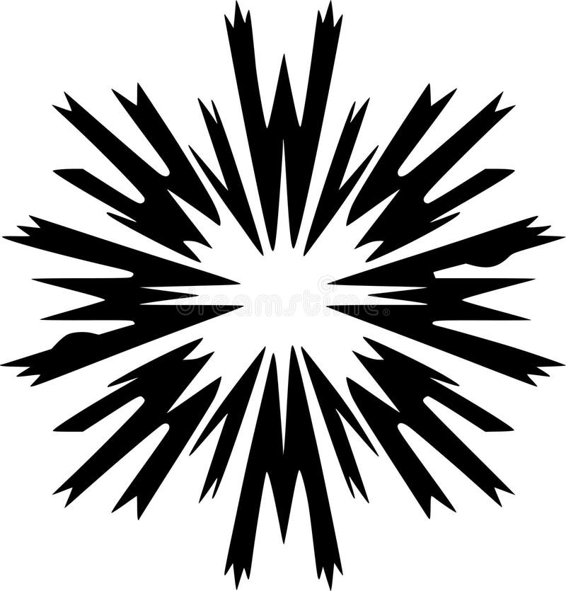 Explosion - Black and White Isolated Icon - Vector Illustration Stock ...