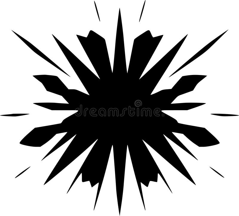 Explosion - Minimalist and Flat Logo - Vector Illustration Stock Vector ...