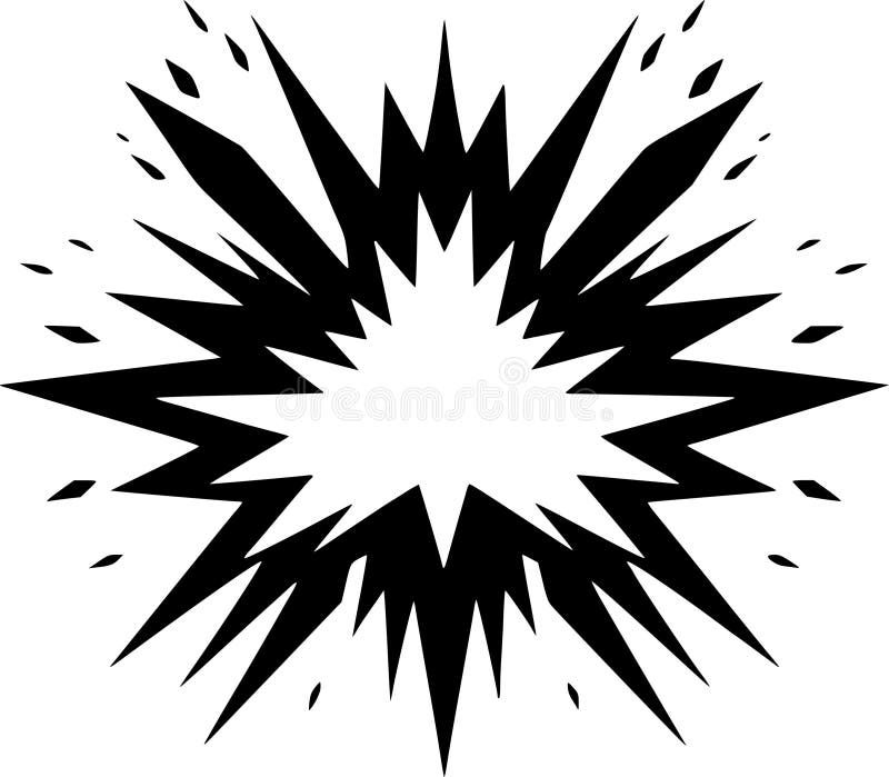 Explosion - Minimalist and Simple Silhouette - Vector Illustration ...