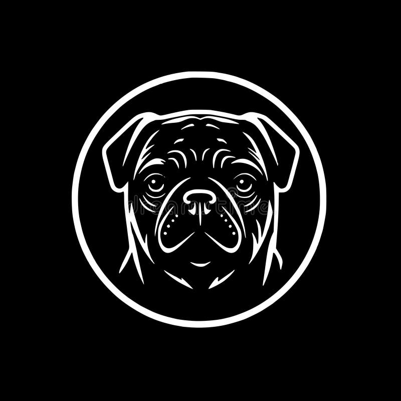 Pug - Minimalist and Simple Silhouette - Vector Illustration Stock ...