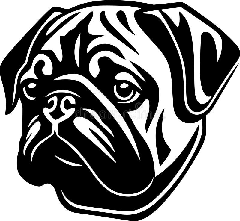 Pug - Minimalist and Flat Logo - Vector Illustration Stock Vector ...