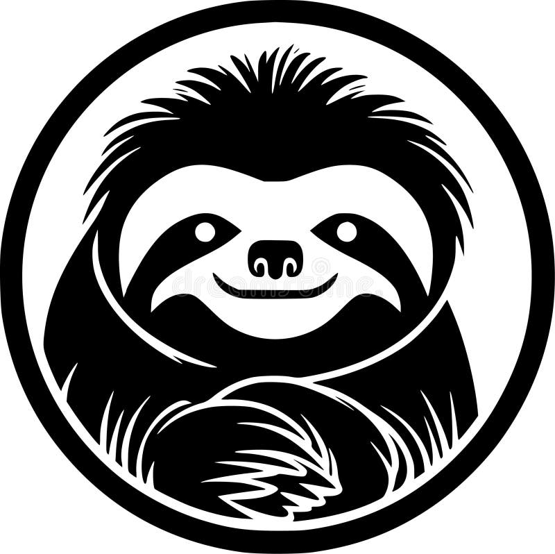 Sloth - Minimalist and Simple Silhouette - Vector Illustration Stock ...