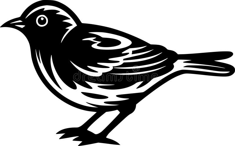 Sparrow - Minimalist and Simple Silhouette - Vector Illustration Stock ...