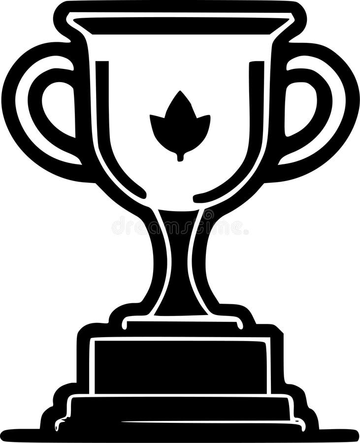 Trophy - Minimalist and Flat Logo - Vector Illustration Stock Vector ...