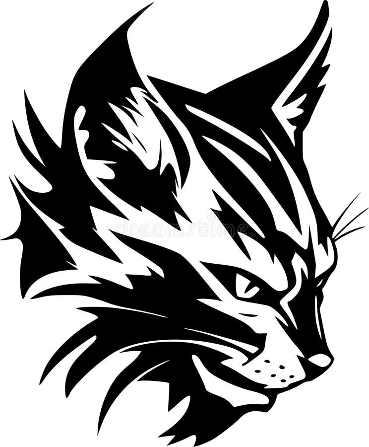 Wildcat - Minimalist and Flat Logo - Vector Illustration Stock Vector ...