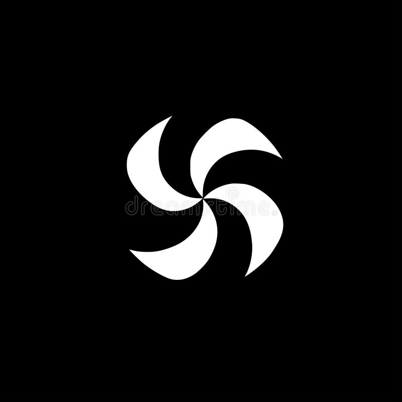 Wind Spinner - Minimalist and Flat Logo - Vector Illustration Stock ...