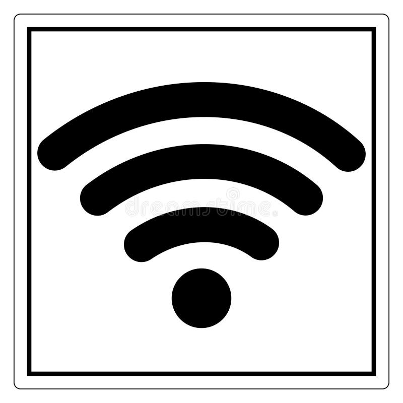Simple Black Wi-Fi Icon on White Background Signifying Connectivity and ...