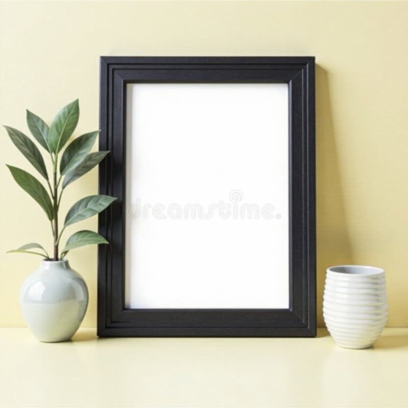 Simple Black Wooden Frame Isolated on White Backdrop, Border, Wooden ...