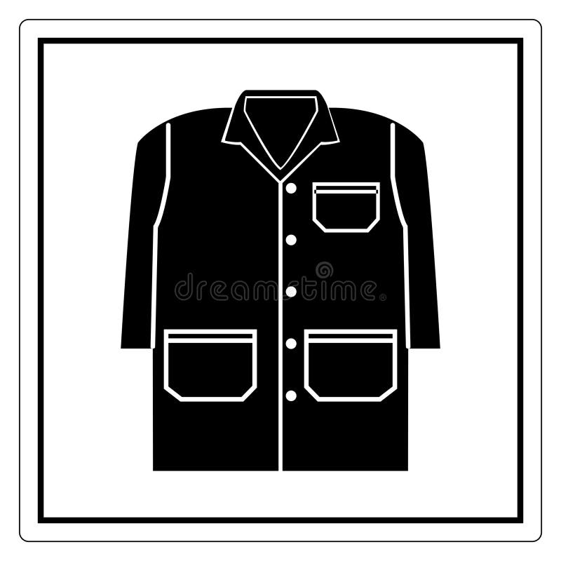 Simple Black Work Jacket Icon for Design Use Stock Vector ...