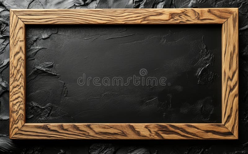 A Simple Blackboard with Light Reflections, Subtle Chalk Lines, a Deep ...