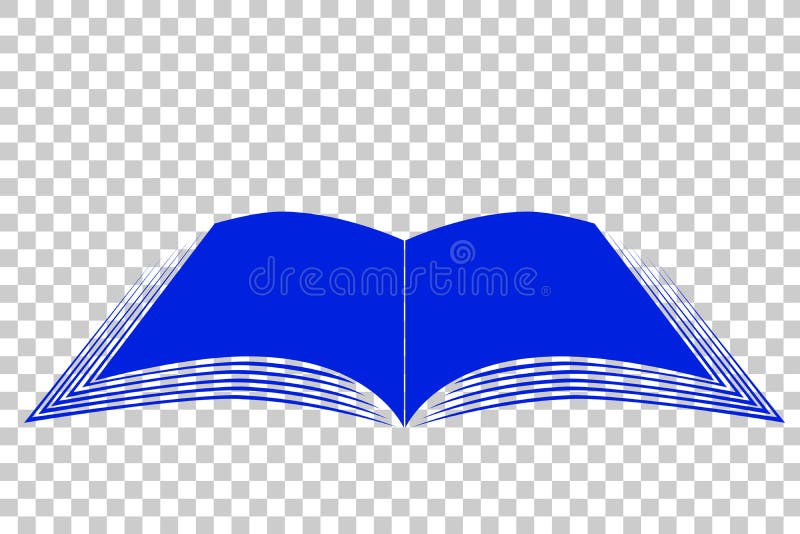 Simple Blank Blue Open Book Stock Vector - Illustration of bookn, place ...