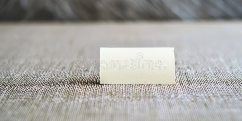 A Simple Blank Card Sits on a Table, Ready for Writing Stock Photo ...