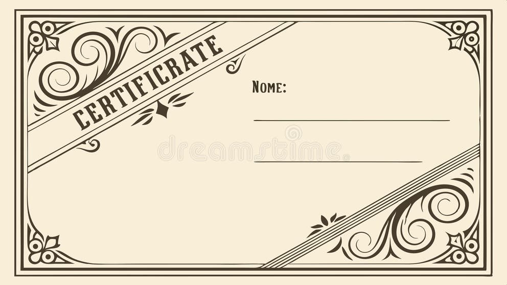 Simple Blank Certificate Template with a Decorative Border Vector ...