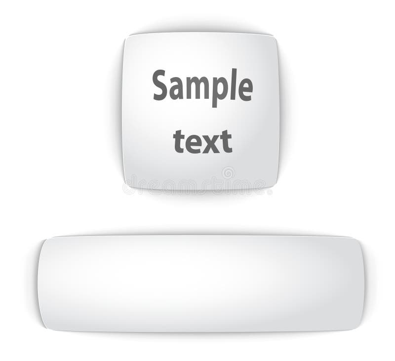 Simple Blank Convex Web Buttons Stock Vector - Illustration of ...
