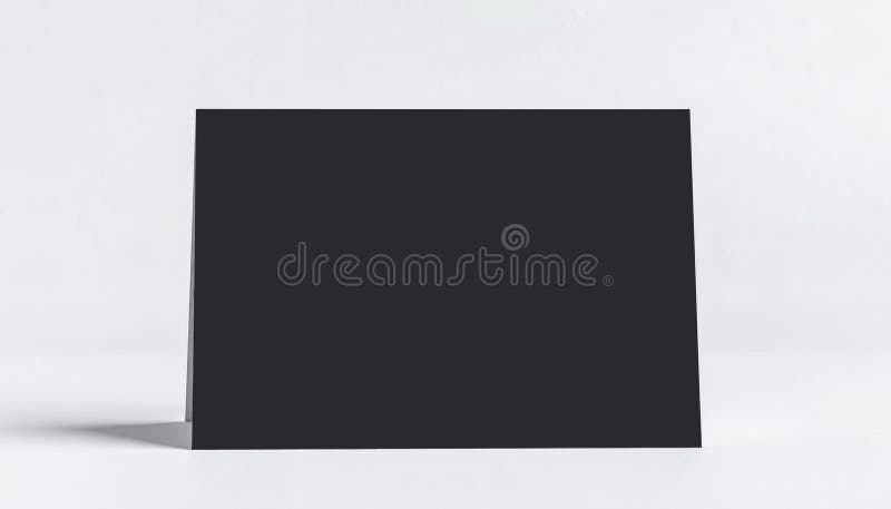 Simple Blank Dark Card Mockup for Minimalist Design and Branding ...