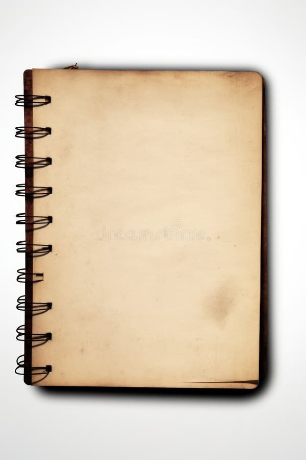 Simple Blank Notebook on White Background AI Generated Stock ...
