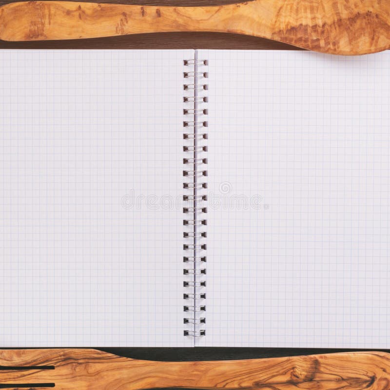 Simple Blank Notepad on Rustic Wood Table, Background Stock Photo ...