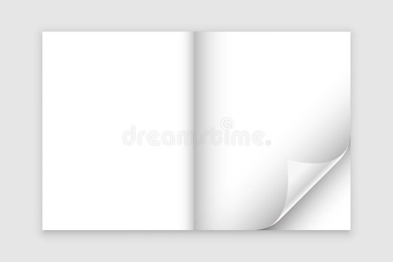 Simple and Blank Page Curl Mockup Design Stock Vector - Illustration of ...
