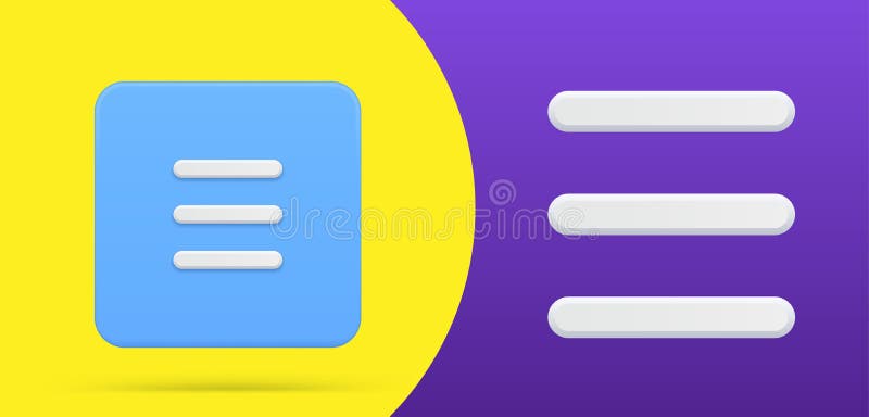 Simple Blank Paper Planner Board with Text 3d Icon Button Set Vector ...