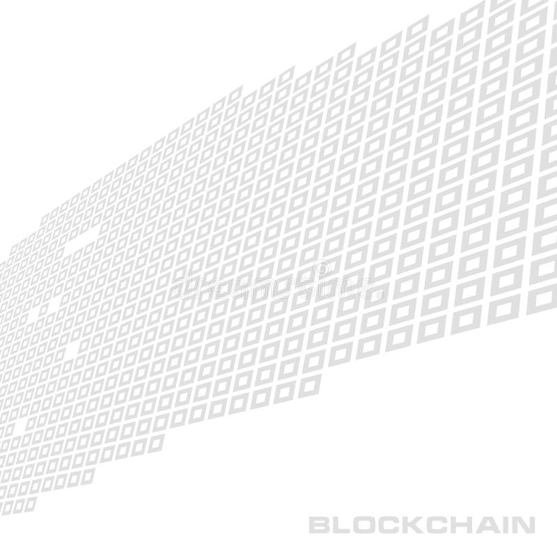 Simple Blockchain Visualization. Gray Chain of Blocks on White ...