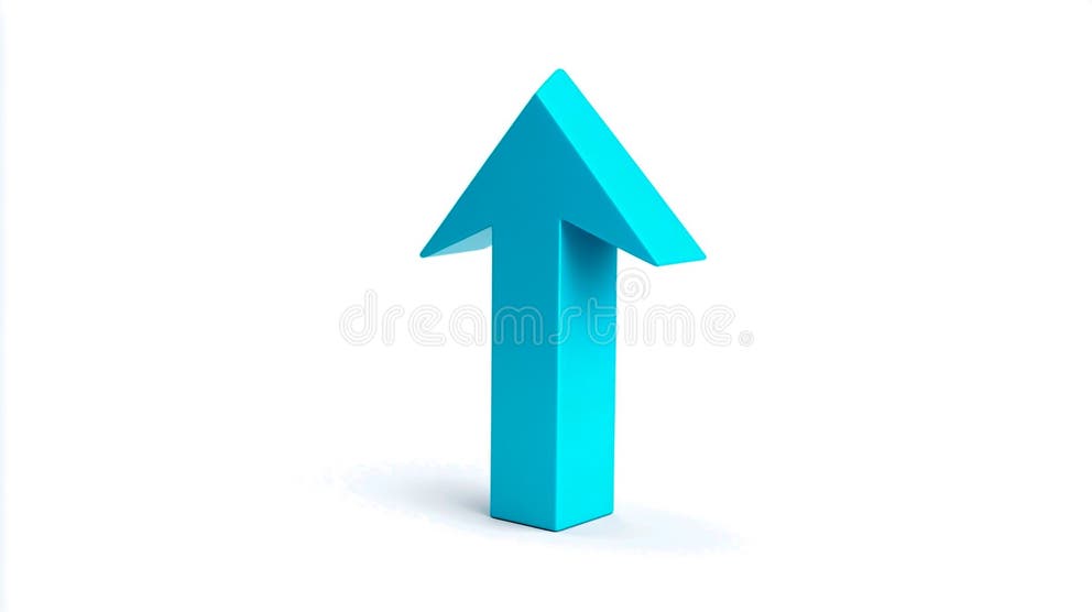 A Simple Blue Arrow Pointing Upward, a Vector Illustration on a White ...