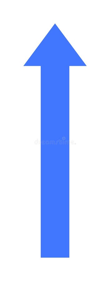 Simple Blue Arrow Pointing Upwards Indicating Direction and Progress ...