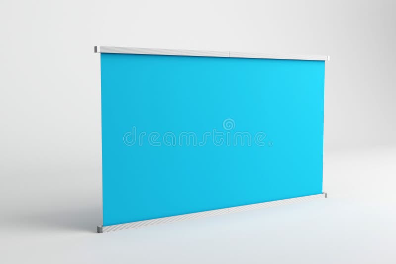 Simple Blue Backdrop with Metallic Frame, Ideal for Presentations Stock ...