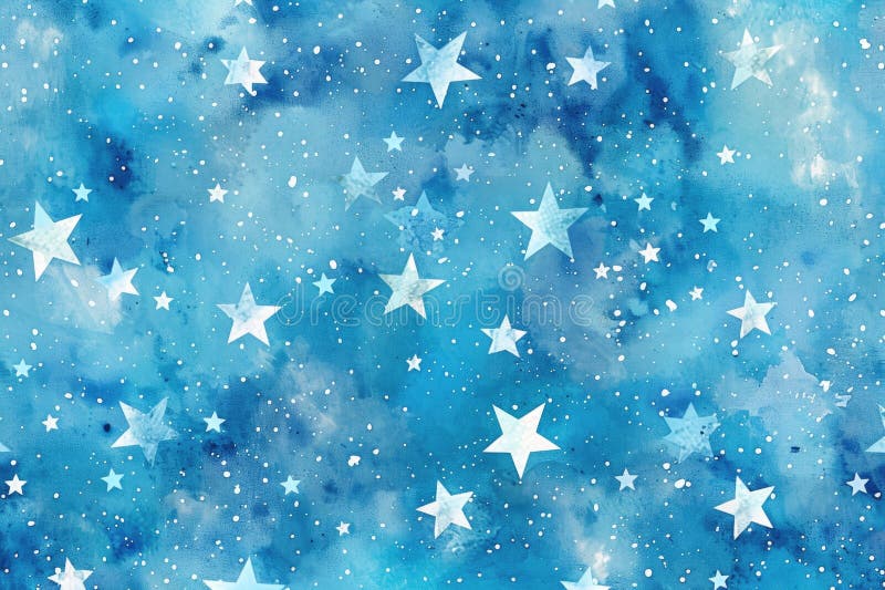 Simple Blue Background with White Stars, Perfect for Various Design ...
