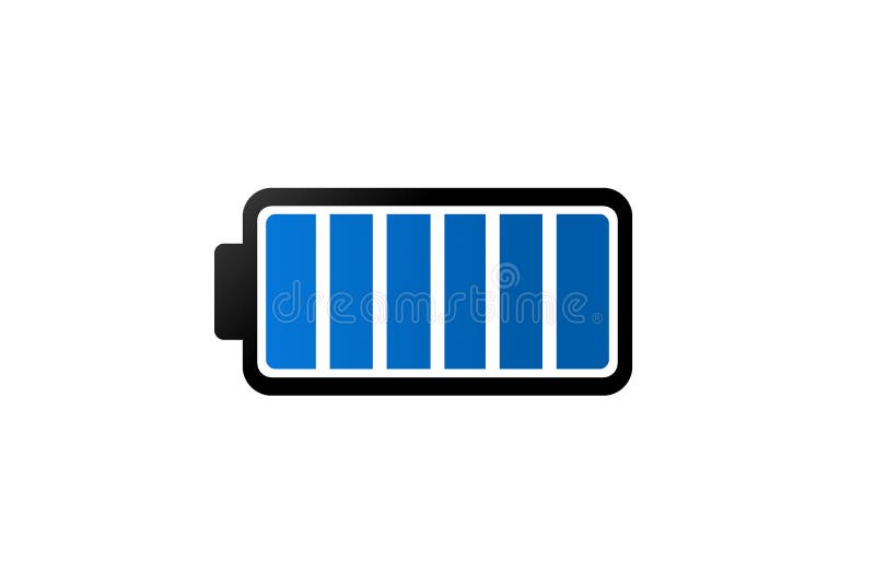 A Simple Blue Battery Icon Isolated on a White Background Stock Photo ...