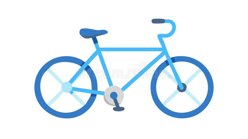 Simple Blue Bicycle Graphic Representing Transport Recreation , Vector ...