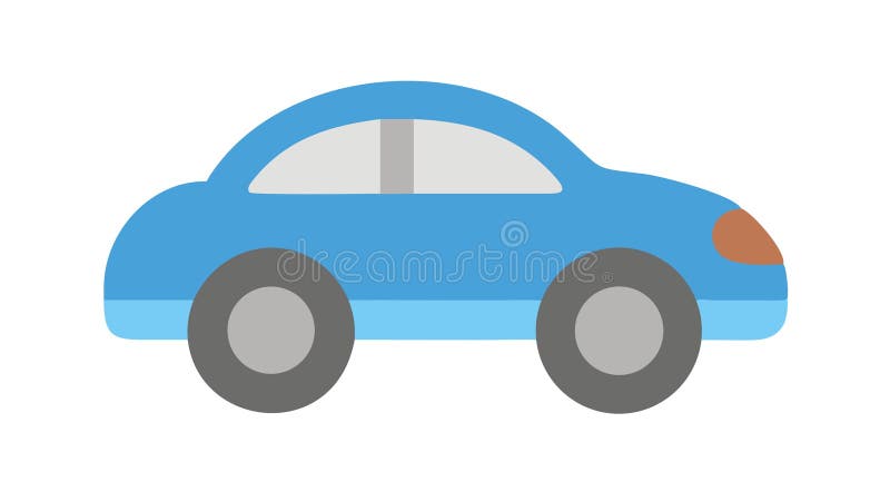 Simple Blue Car Vehicle Side View Icon, Vector Design Generative AI ...