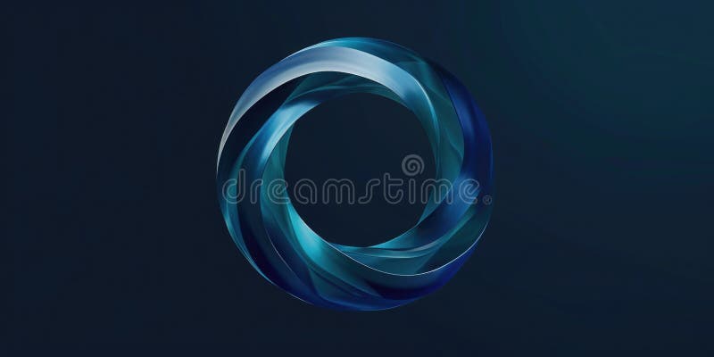 A Simple Blue Circular Object on a Dark Black Background. Suitable for ...