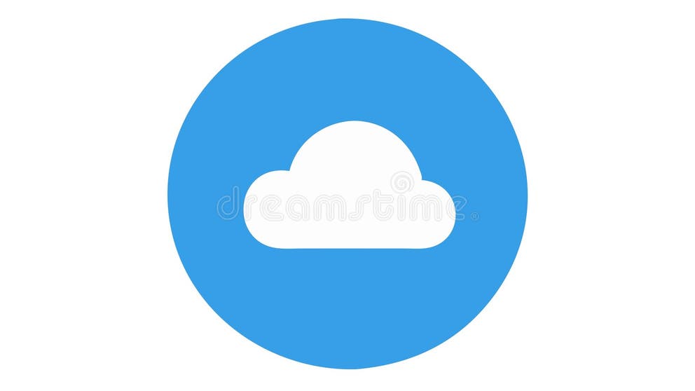 Simple Blue Cloud Icon for Weather or Cloud Computing, Vector Design ...