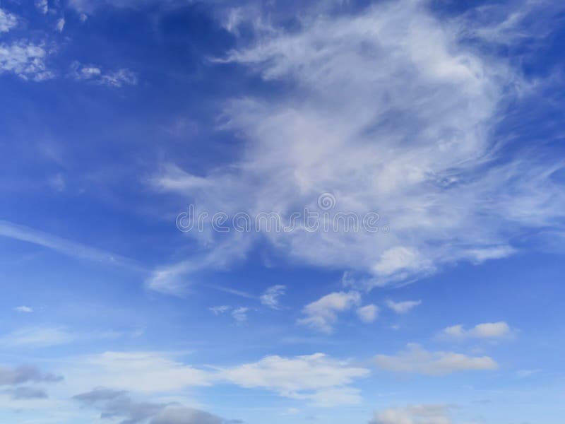 Simple Blue Cloudy Sky, Abstract Nature Background Stock Photo - Image ...