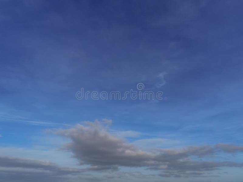 Simple Blue Cloudy Sky, Abstract Nature Background Stock Image - Image ...