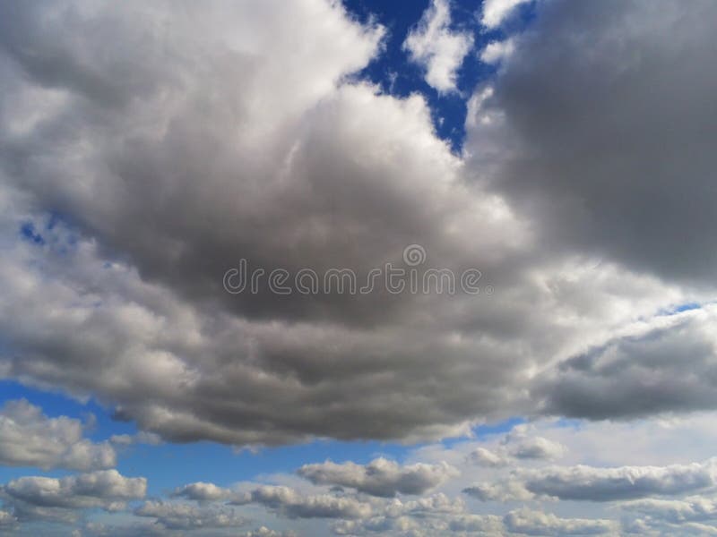 Simple Blue Cloudy Sky Background. Stock Image - Image of cloudy ...
