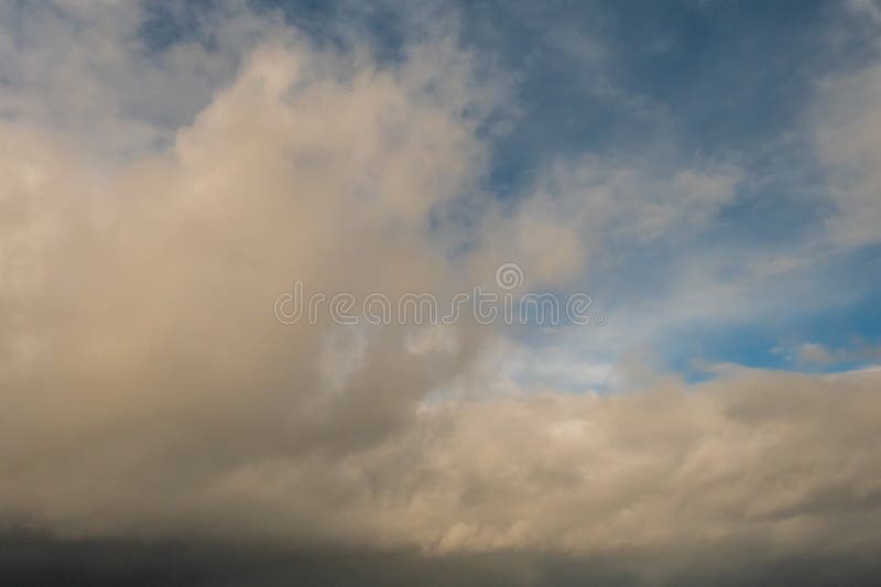 Simple Blue Cloudy Sky, Nature Texture Stock Image - Image of sunlight ...