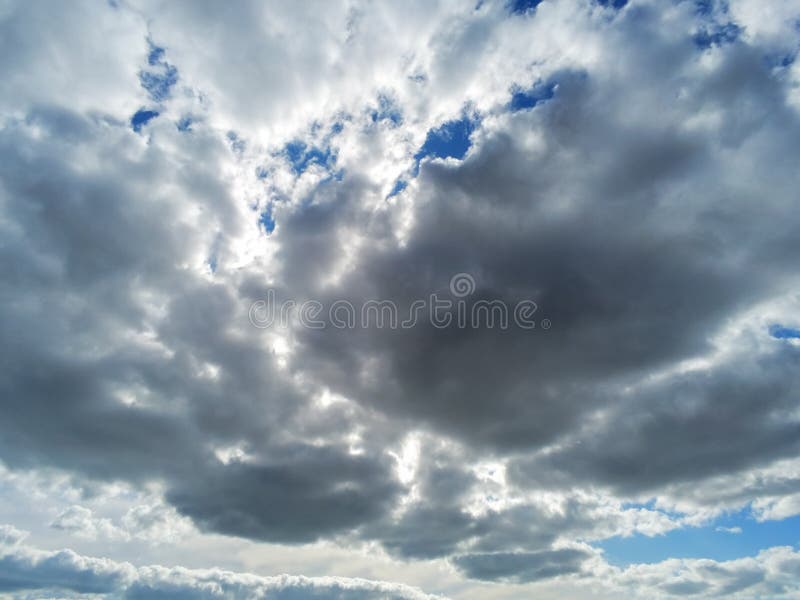 Simple Blue Cloudy Sky Background. Stock Photo - Image of environment ...