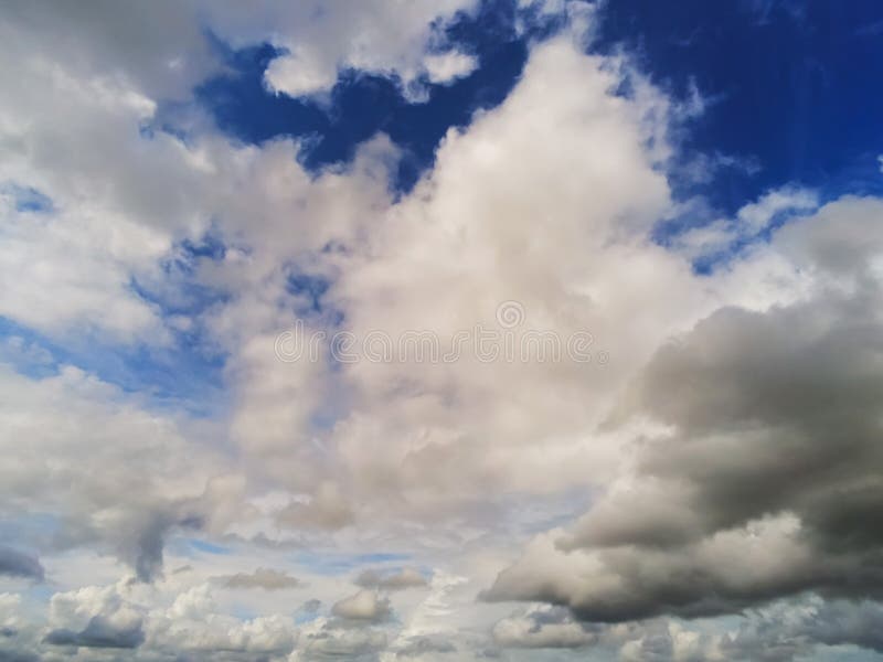 Simple Blue Cloudy Sky, Abstract Nature Background Stock Image - Image ...