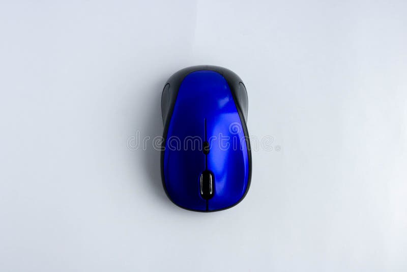 Blue Computer Mouse Isolated on White Background Stock Image - Image of ...