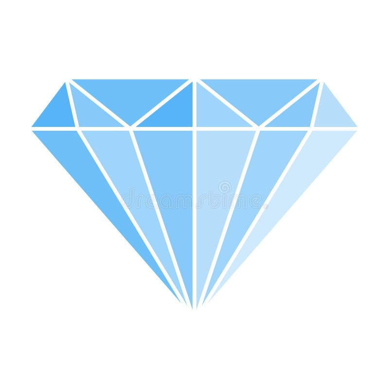 Simple Blue Diamond Vector Icon Stock Vector - Illustration of design ...