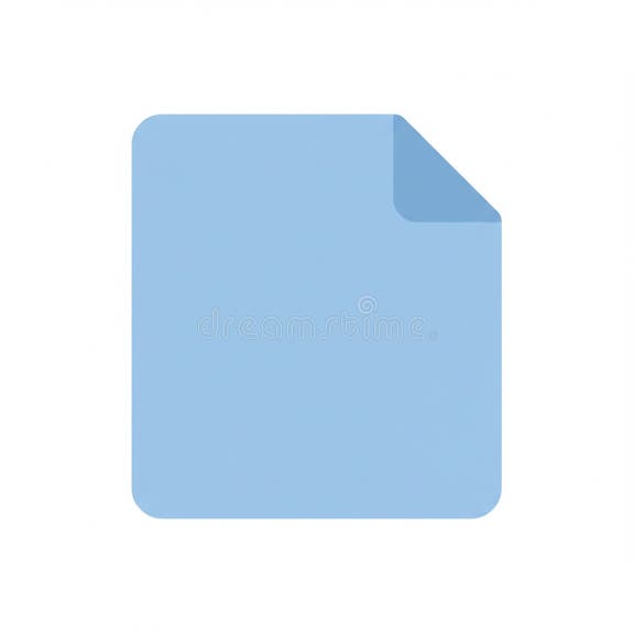A Simple Blue Document Icon with a Folded Top-right Corner. the Design ...