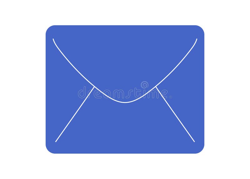 Simple Blue Envelope Design on a Plain Background for Communication ...