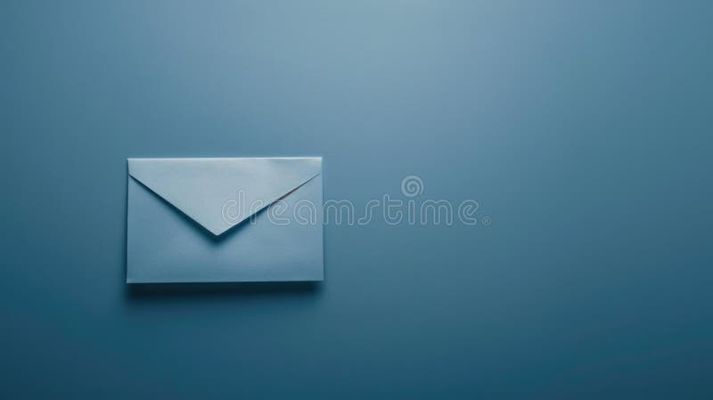 Simple Blue Envelope on a Matching Blue Background, Suitable for ...