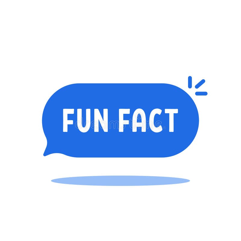 Simple Blue Fun Fact on Speech Bubble Stock Illustration - Illustration ...