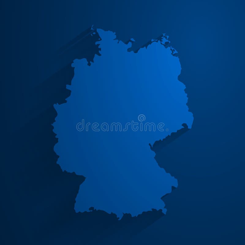Simple Blue Germany Map Technology Background, Vector Stock Vector ...