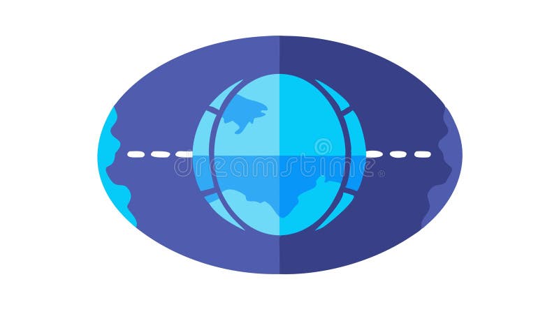 Simple Blue Globe Icon, World Map, Earth, Global Concepts, Basic Planet ...