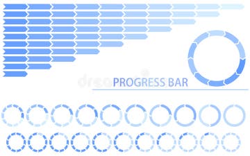 Simple Blue Gradient Progress Bar, Infographic Stock Vector ...