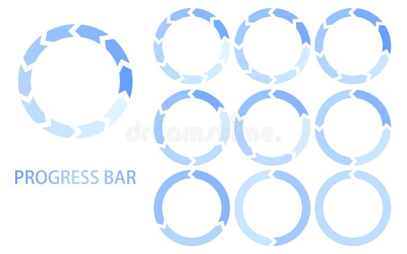 Simple Blue Gradient Progress Bar, Infographic Stock Vector ...