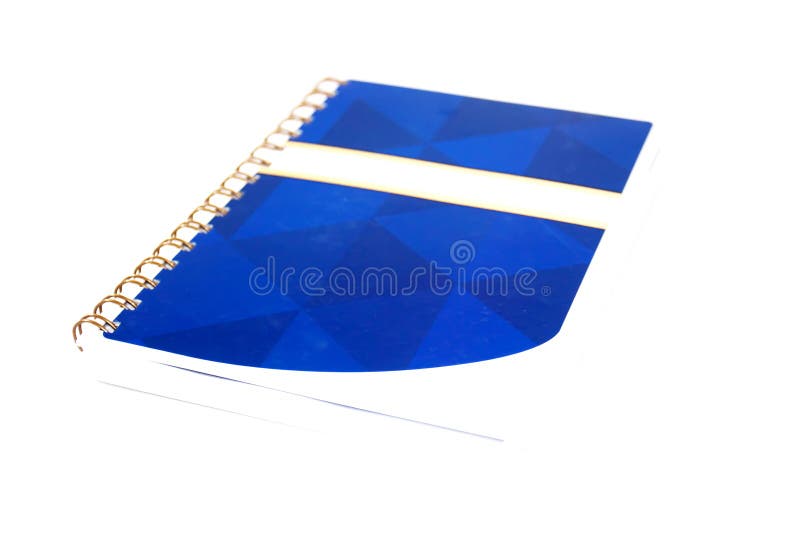 Simple Blue Hardcover Book on White Background Stock Image - Image of ...